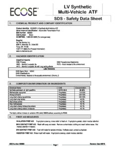ecose_lv_synthetic_multi-vehicle_atf_sds – Nu-Tier Brands