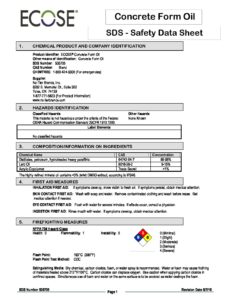 ecose_concrete_form_oil_sds – Nu-Tier Brands