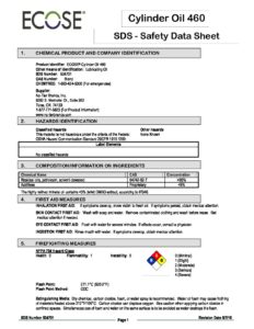 ecose_cylinder_oil_460_sds – Nu-Tier Brands
