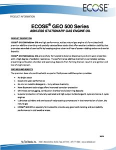 ecose_geo_500_series_ashless_gas_engine_oil_pds_(003) – Nu-Tier Brands